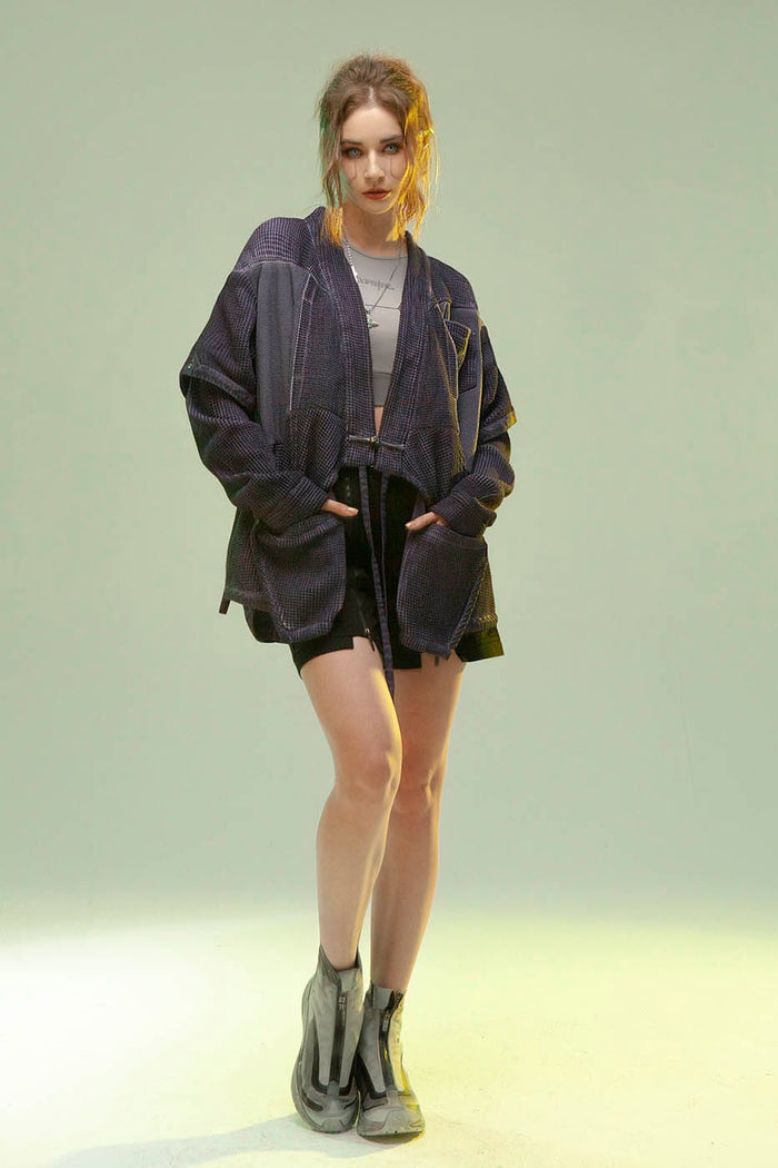 XIPHEVIL Cyberpunk Double-Layer Taoist Robe