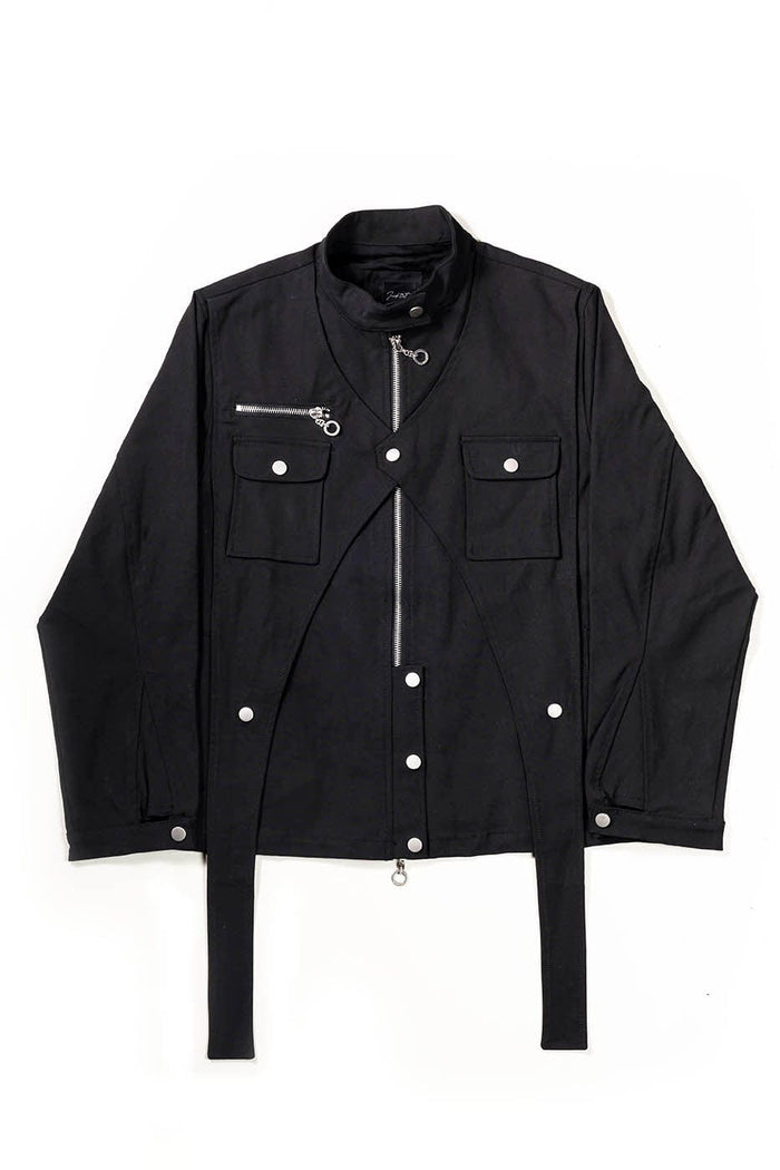 INSIDE OUT Arc Paneled Rivet Jacket
