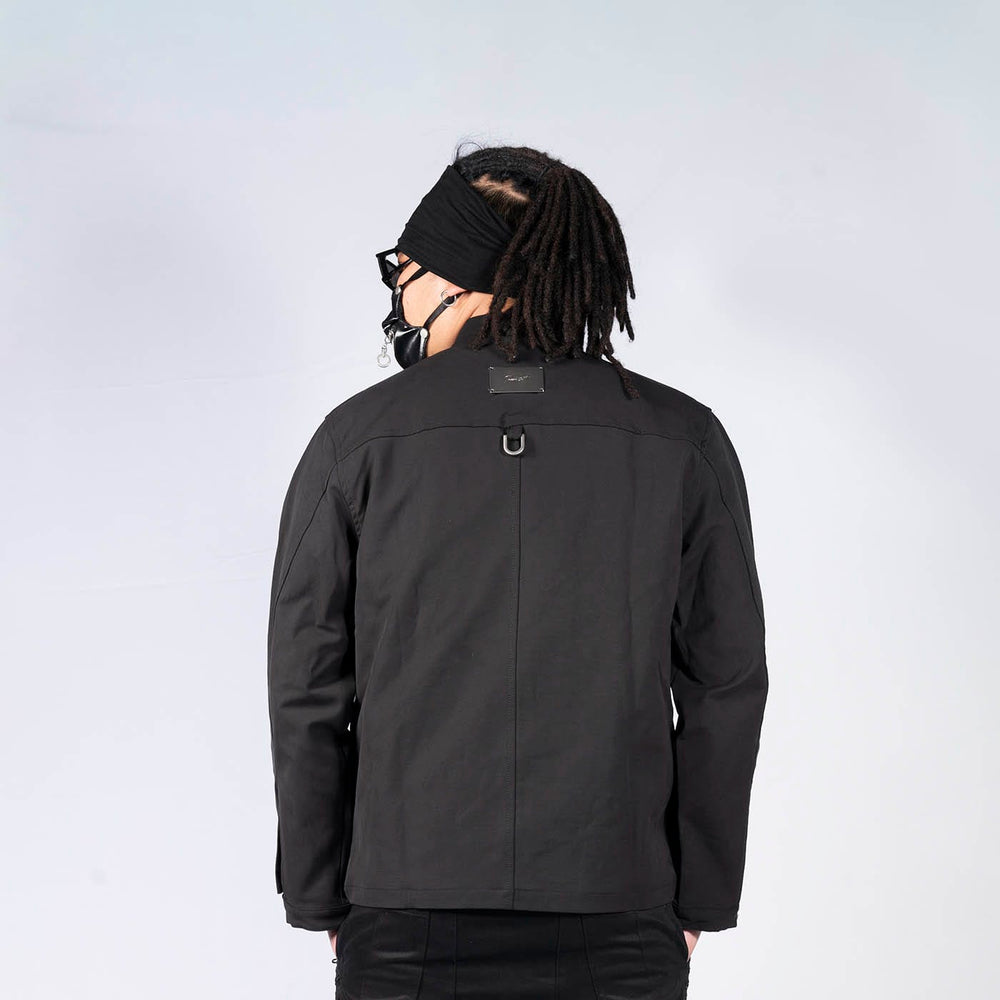 INSIDE OUT Arc Paneled Rivet Jacket